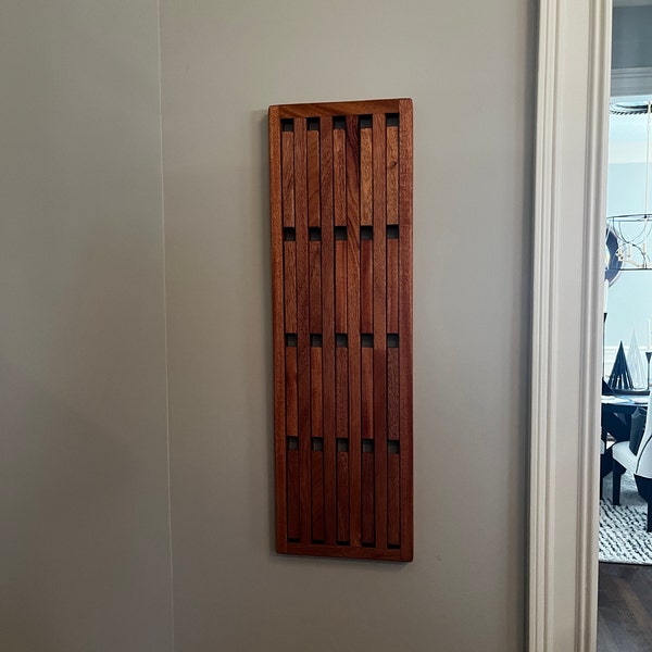 Natural Wood Magnetic Coat Rack | Multi Functional Wall Organizer ...