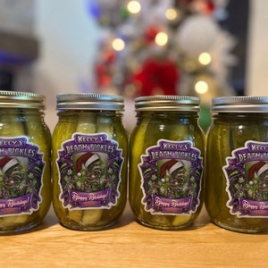 Pickle Flight Kelly's Death Pickles 4 8 Oz. Jar Flight FREE SHIPPING - Etsy