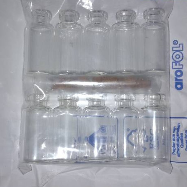 Mini Small Glass Cork Stopper Bottles Spell Jar Bead Container Clear ...