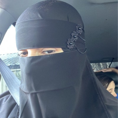 Black Niqab, Lace Niqab, Closed Face Niqab, Chiffon Niqab, Islamic Veil ...