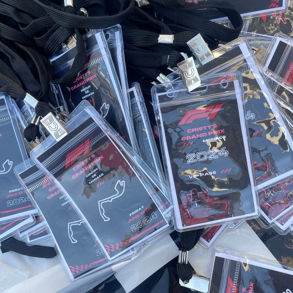 Formula 1 Ticket Lanyard Template: Grand Prix F1 Pass Memorabilia or Invite Design (canva ...