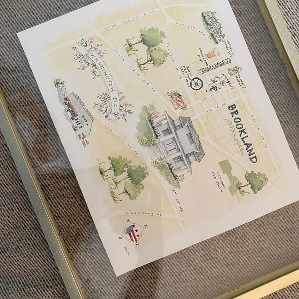 Custom Illustrated Map - Etsy