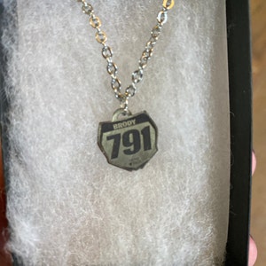 Aluminum Dirt Bike Number Plate Necklace With Personalized - Etsy