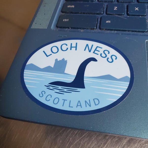 Loch Ness, Scotland Travel Sticker | Loch Ness Monster | Cryptozoology ...