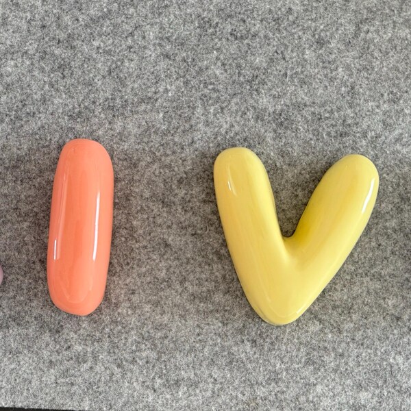 Ceramic Bubble Letters-ceramic Bubble Letter: Colorful Handmade ...