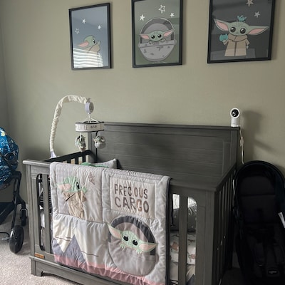 Star Wars Baby Yoda Art, Nursery Art, Neutral Boys Art, Mandalorian ...