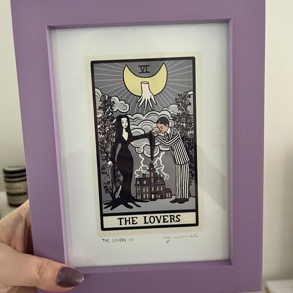 The Lovers VI - Tarot Card Art - Hand-cut Art Card Mounted on 5x7 ...