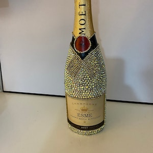 Personalised Champagne Gold Bottle Adult Label Happy Birthday | Etsy UK