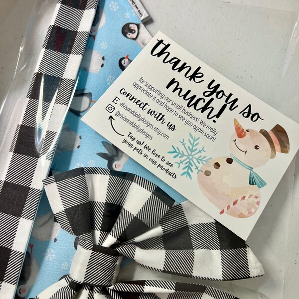 Logo and Thank You Card, Etsy Thank You Card, Small Business Thank You ...