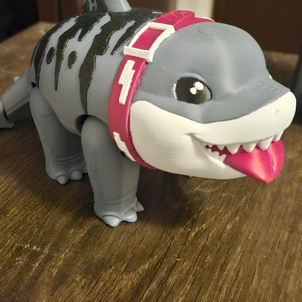 3D Printed Jeff the Land Shark Large Figure - Rivals Figure - Handmade ...