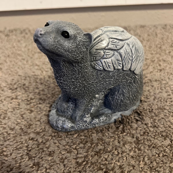 Ferret Angel Statue, Concrete Ferret With Angel Wings - the Perfect Way ...