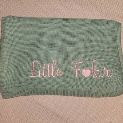 Embroidered Name Baby Blanket / Soft Custom Personalized Baby Blanket ...