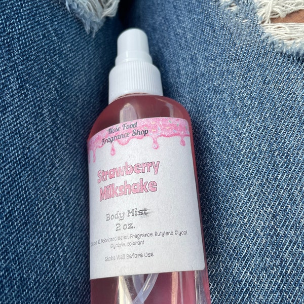 Strawberry Milkshake Body Mist, Body Splash, Body Spray, Fragrance Mist ...