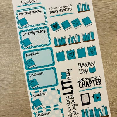 Reading Sayings Planner Stickers Bookworm Planner Stickers Reading ...