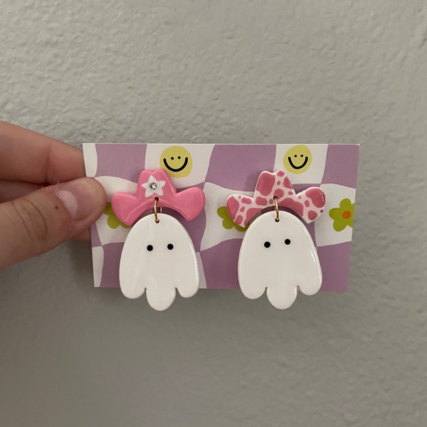 Thank You Bag Earrings, Smiley Face Earrings, Thank You Bag, Polymer ...