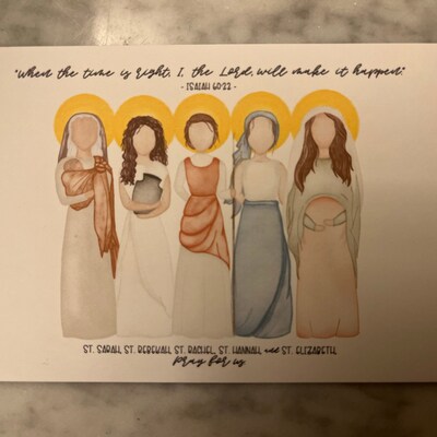 Infertility Saints Saint Print Saint Card Catholic Gift - Etsy