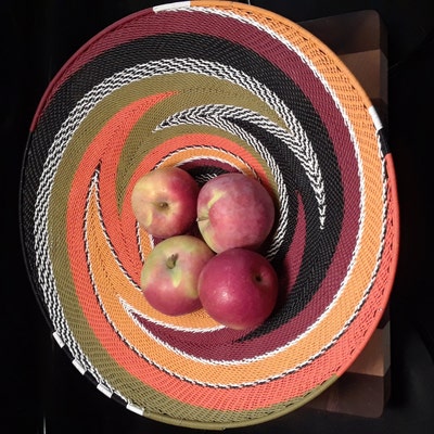 Rwandan Agaseke Hand Coiled Fruit Bowl Basket/wall Decor - Etsy