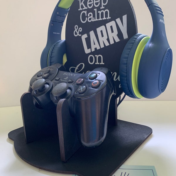 Game Controller and Headset Stand Svg, Headphones Stand Svg, Glowforge ...