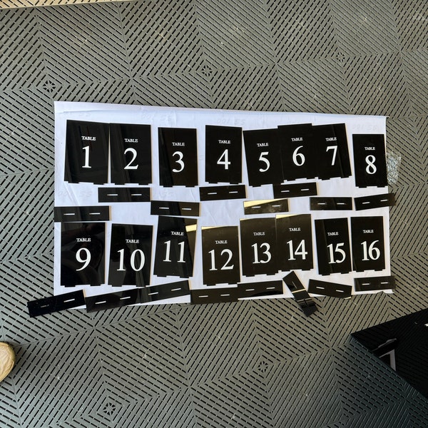 Matt Black Acrylic Table Numbers - Wedding Table Decor - Wedding ...