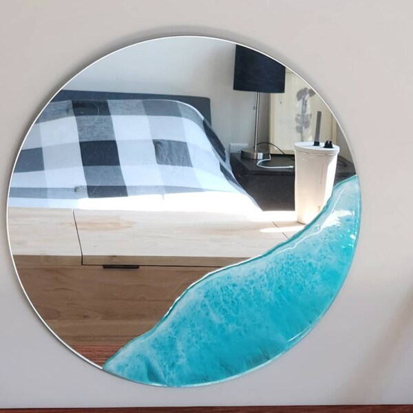 Luxury Epoxy Resin Mirror, Art Deco Mirror, Mirror Wall Decor, Unique ...