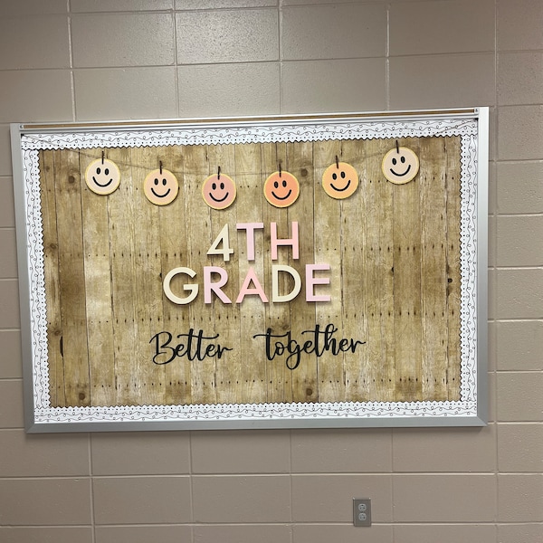 BETTER TOGETHER Bulletin Board Kit | Boho Back to School Bulletin Board ...