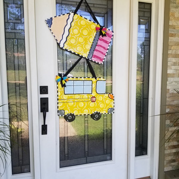 Polka Dot Pencil Door Hanger, Back to School - Etsy