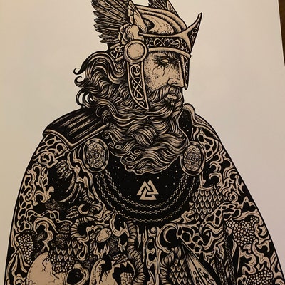 Odin Hand Signed Print Norse Gods Collection - Etsy