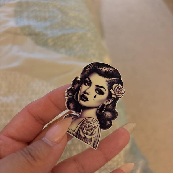 Sad Girl Chola Sticker - Etsy