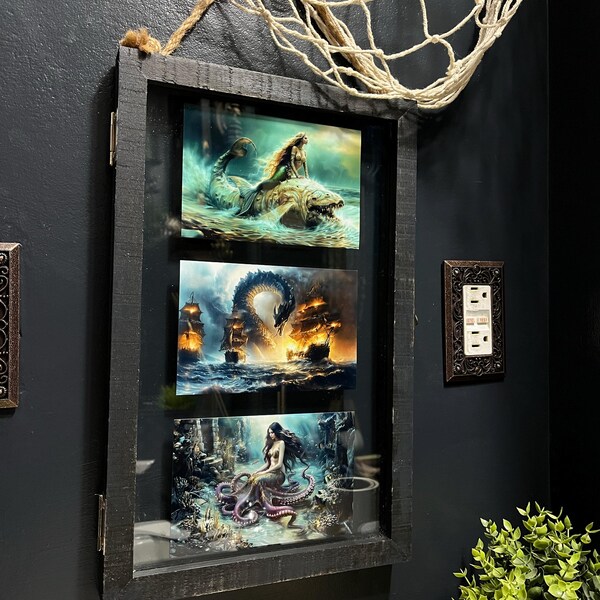 Octopus Mermaid Art Print - Sea Siren Poster, Underwater Fantasy, Ocean ...