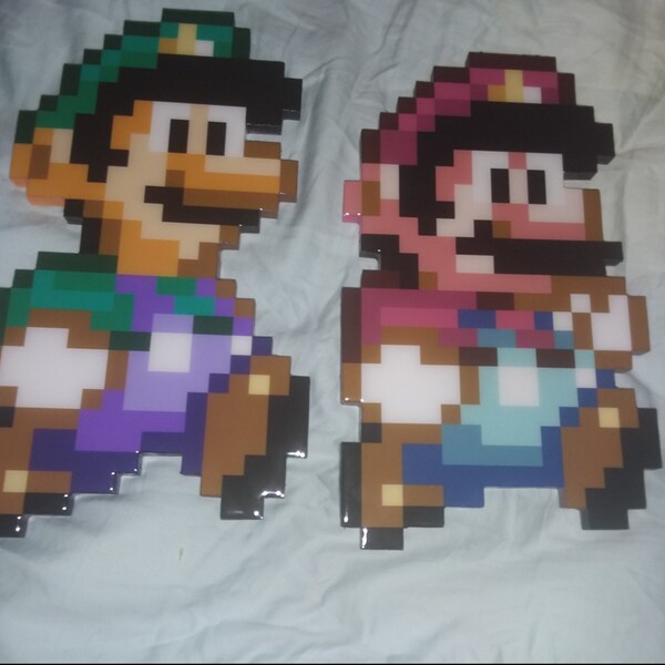 Solid Wood Pixel Game Art Dr. Mario Germs & Pills 6 Piece Set - the 3A ...