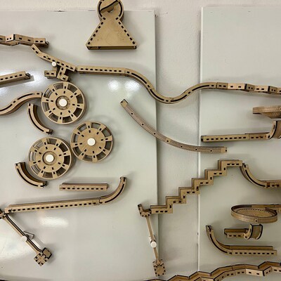 Modular Wooden Magnetic Marble Run Infinity Trax - Etsy