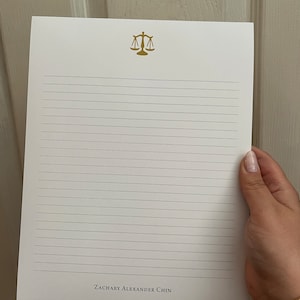 Custom Lawyer Notepad, Personalized Stationary, Gift for Lawyer ...