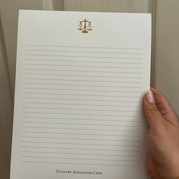 Custom Lawyer Notepad, Personalized Stationary, Gift for Lawyer ...
