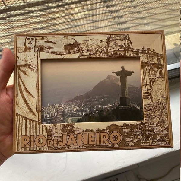 Rio De Janeiro Brazil Laser Engraved Wood Picture Frame - Etsy