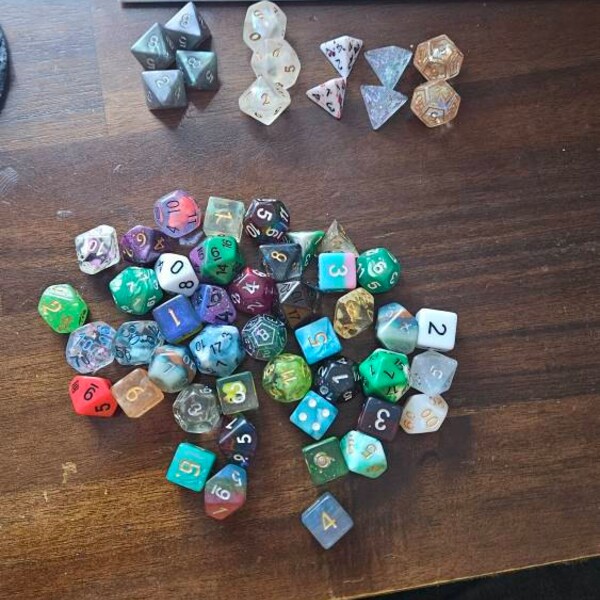 Mystery Bulk Random Dice Scoop | Mixed Dnd Polyhedral Scoop of Dice ...