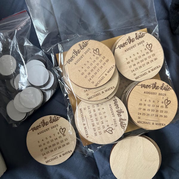 Calendar Save the Date Magnet, Save the Date Cards With Magnet, Floral ...