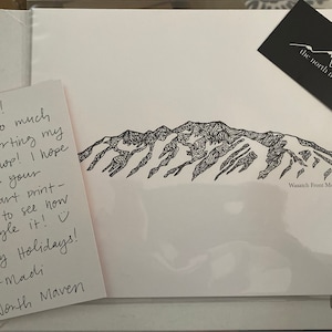 Wasatch Front, Wasatch, Utah, Art Print, Mountain Art, Mountain, Simple ...