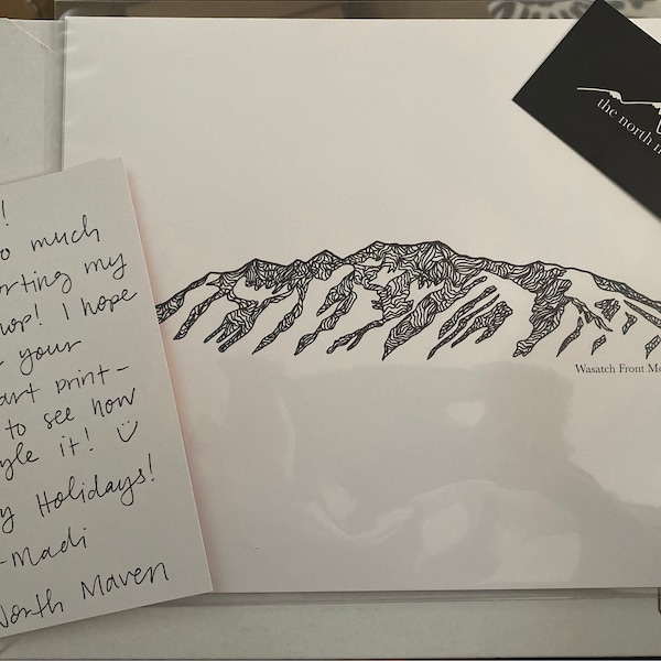 Wasatch Front, Wasatch, Utah, Art Print, Mountain Art, Mountain, Simple ...