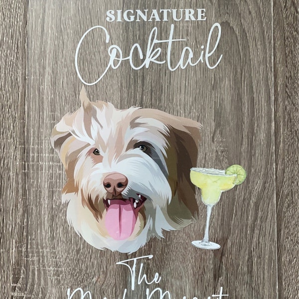 Bar Menu Pet Signature Drink Bar Menu Sign Dog Cocktail Sign Pet Bar ...