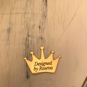 30pcs Small Crown Engrave Name Custom Acrylic Mirror Sticker for ...