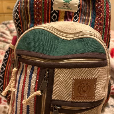 Hobo Hippie Recycled Jute Rice Bag Backpack Hand-made - Etsy