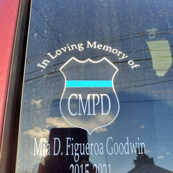 Police Decal, First Responder Decal, Policeman Memorial Decal, Memorial ...