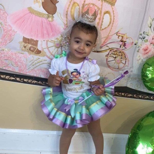 Rhinestone Pink and White Birthday Girl Tutu Outfit With Optional ...