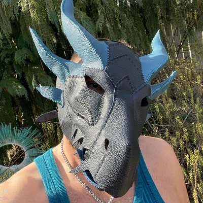 PDF Pattern Leather Dragon Mask - Etsy