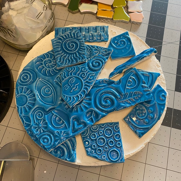 X5 - FUNNY FISH Tiles - Ceramic Mosaic Tiles - Etsy