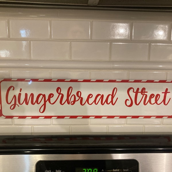 Gingerbread Sign Front Yard Sign Gingerbread Street Sign Front Door ...