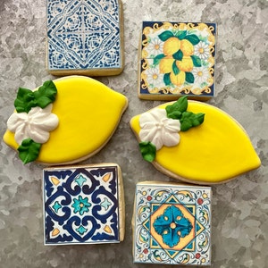 Edible Image Italian Tile Wedding Favors Tile Cookies Custom Edible ...