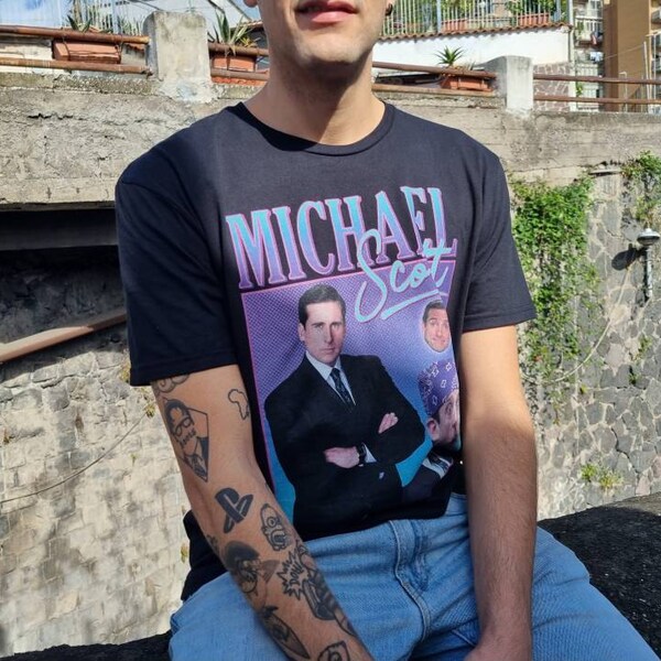 Michael Scott Homage T-shirt Tee Top US Office TV Show Retro 90's ...