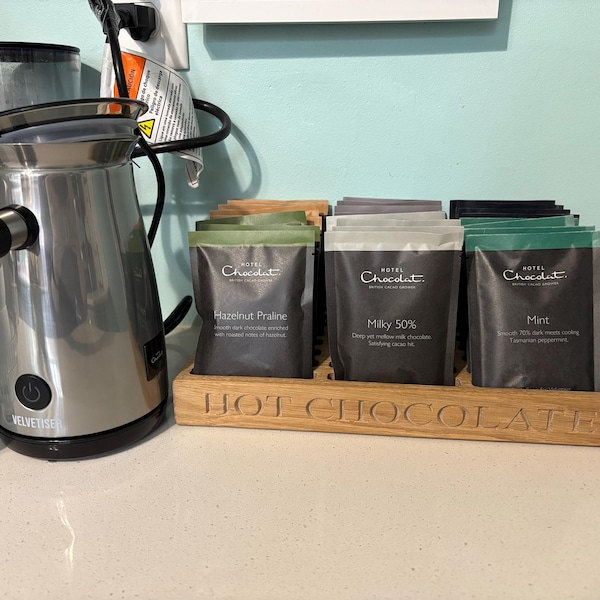 Solid Oak Velvetiser Sachet Holder, Unique Wooden Storage Board Bespoke ...