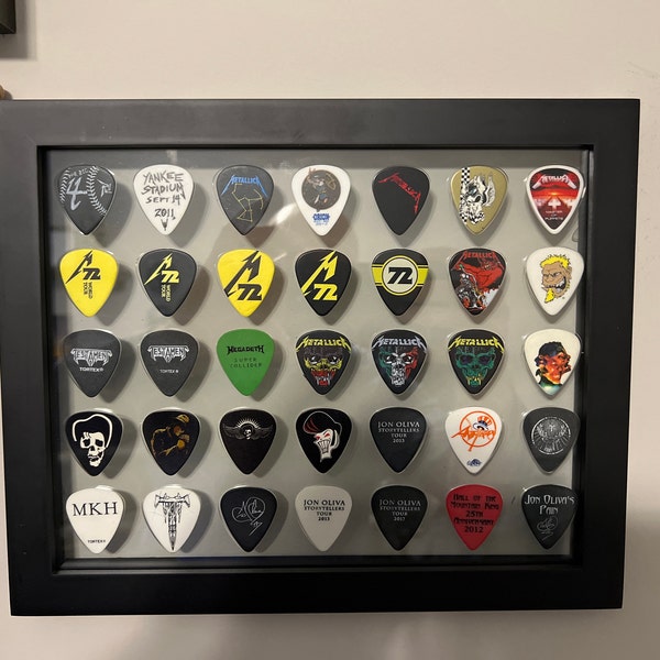 Guitar Pick Display - Clear - Holds 35 Guitar Picks - 8" X 10 ...